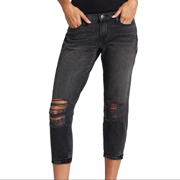 Frame Denim | Jeans | Frame Le Garcon Distressed Crop Jeans Size 23 ...